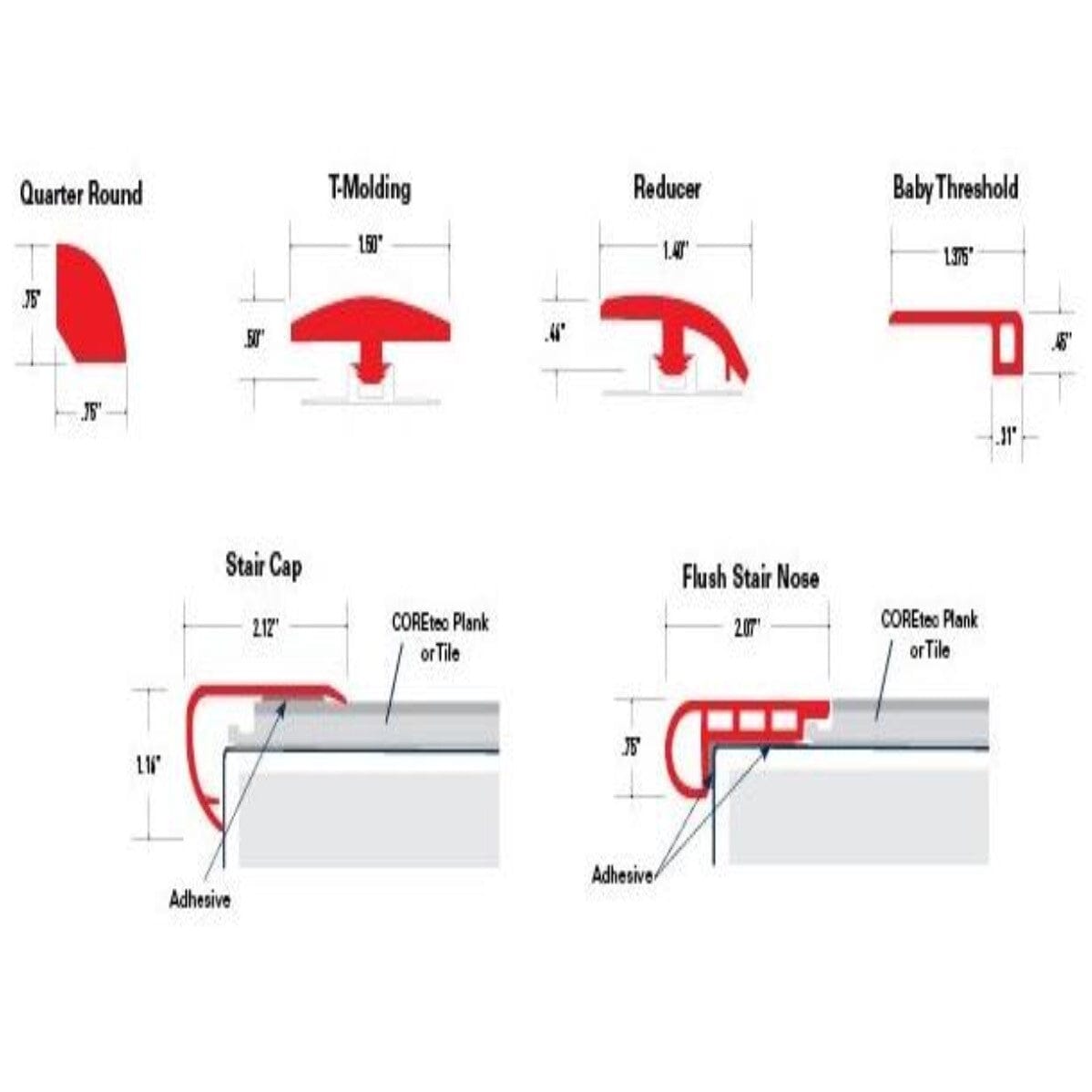 COREtec Plus 7 Transition Moldings — DwellSmart